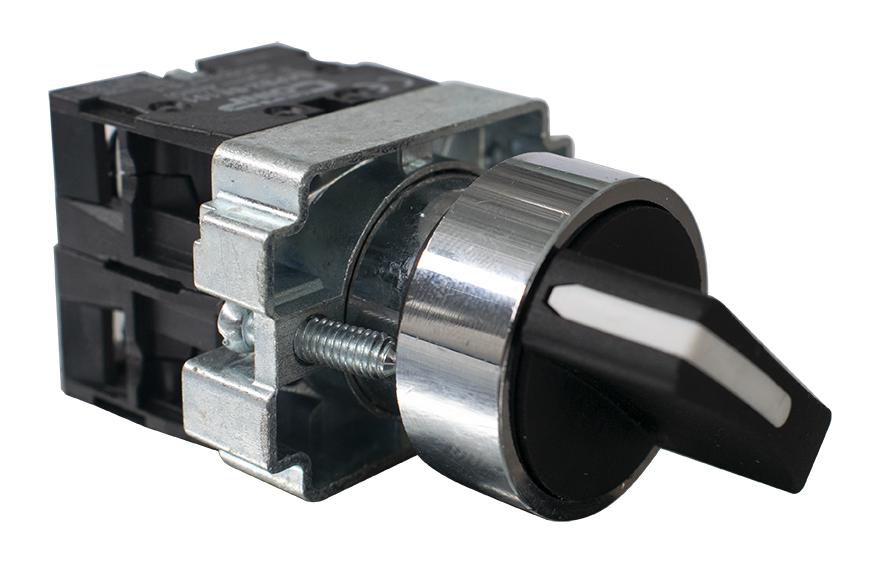 Selector Maneta Corta 2Posic Metal Negro Ø 22Mm 1Na | Grupo Coinp Store